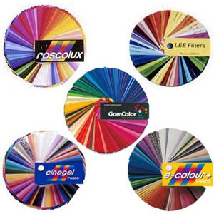 Color gels for lighting store